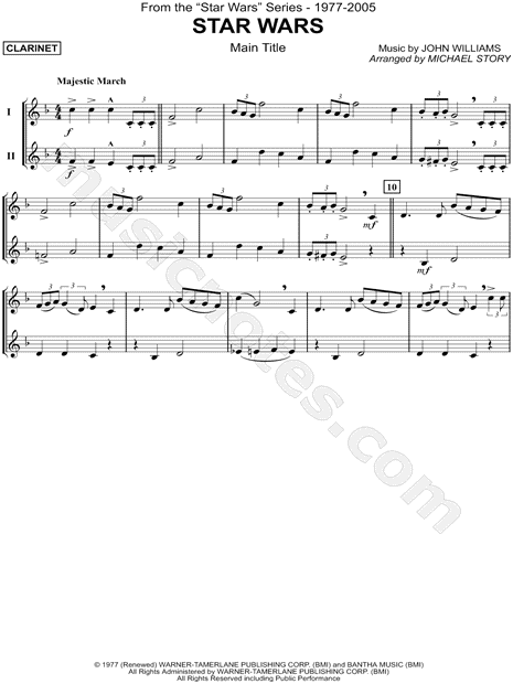 Free Star Wars Main Theme For Clarinet Big Natural Porn Star