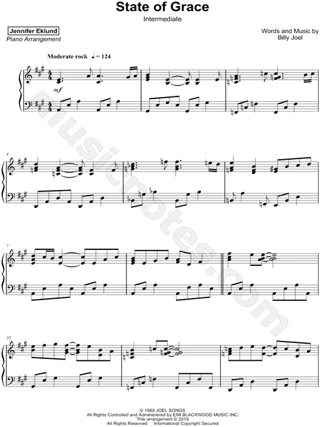 Jennifer Eklund "State of Grace [intermediate]" Sheet Music (Piano Solo ...