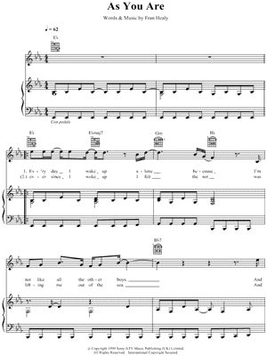 "As You Are" Sheet Music - 2 Arrangements Available Instantly - Musicnotes
