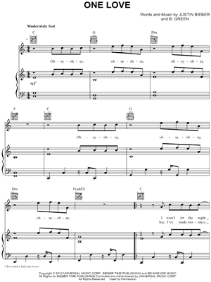"One Love" Sheet Music - 2 Arrangements Available Instantly - Musicnotes