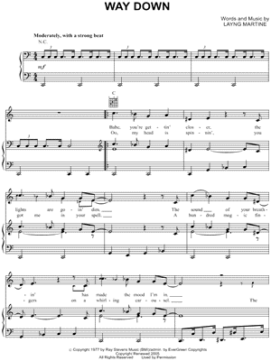 "Way Down" Sheet Music - 1 Arrangement Available Instantly - Musicnotes