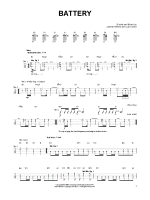 "Battery" Sheet Music - 3 Arrangements Available Instantly - Musicnotes
