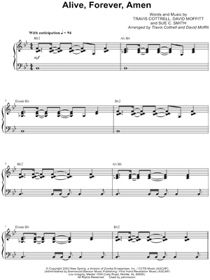 "Alive, Forever, Amen" Sheet Music - 1 Arrangement Available Instantly ...