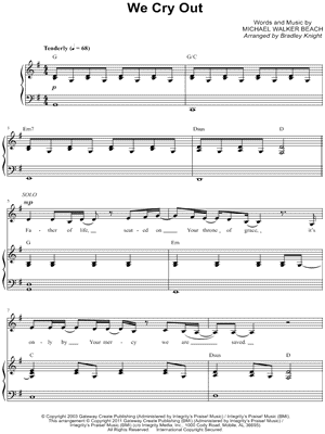 "We Cry Out" Sheet Music - 2 Arrangements Available Instantly - Musicnotes