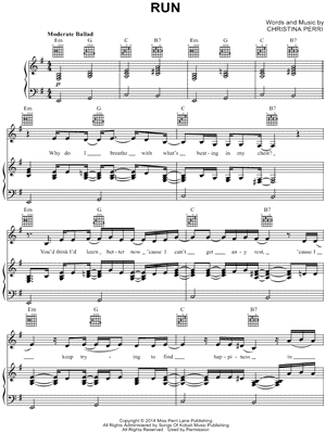 "Run" Sheet Music - 1 Arrangement Available Instantly - Musicnotes