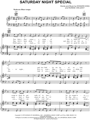 "Saturday Night Special" Sheet Music - 2 Arrangements Available ...