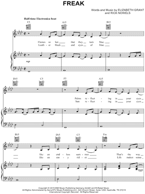 "Freak" Sheet Music - 1 Arrangement Available Instantly - Musicnotes