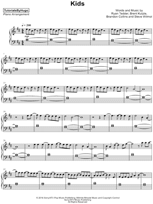 "Kids" Sheet Music - 3 Arrangements Available Instantly - Musicnotes