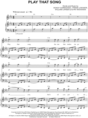 "Play That Song" Sheet Music - 5 Arrangements Available Instantly ...
