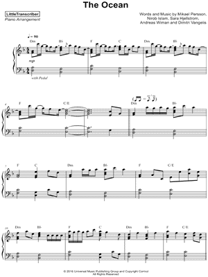 "The Ocean" Sheet Music - 5 Arrangements Available Instantly - Musicnotes