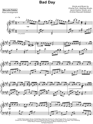 "bad day" Sheet Music - 1 Arrangement Available Instantly - Musicnotes