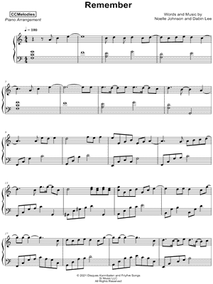 "Remember" Sheet Music - 1 Arrangement Available Instantly - Musicnotes