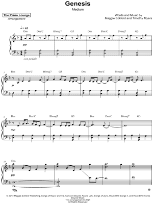 "Genesis" Sheet Music - 2 Arrangements Available Instantly - Musicnotes
