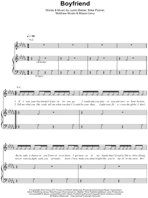 "Boyfriend" Sheet Music - 8 Arrangements Available Instantly - Musicnotes
