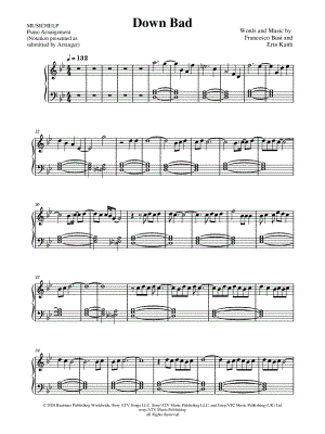 "Down Bad" Sheet Music - 1 Arrangement Available Instantly - Musicnotes